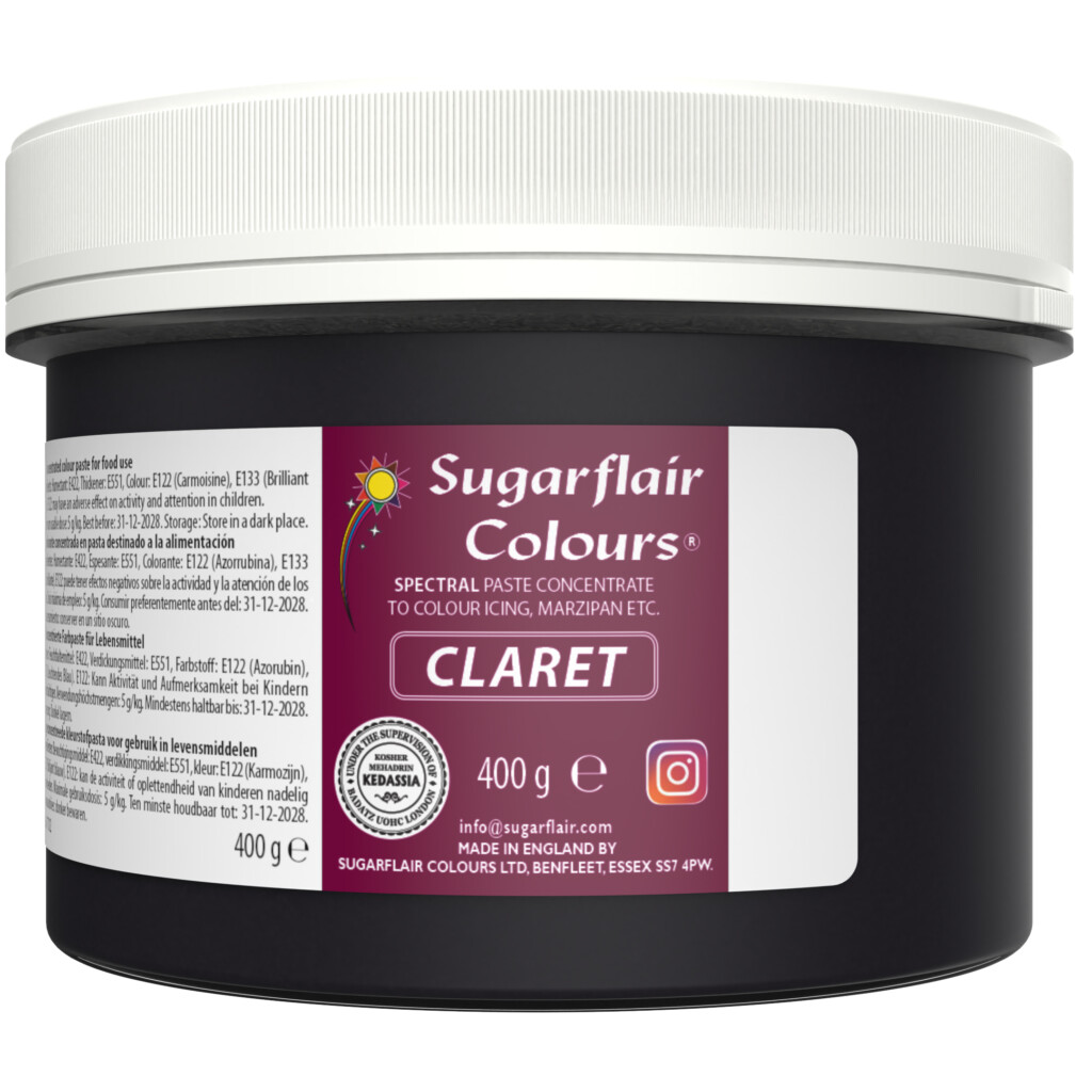 Sugarflair Spectral Paste Colour – Claret 400g – SugarFlair