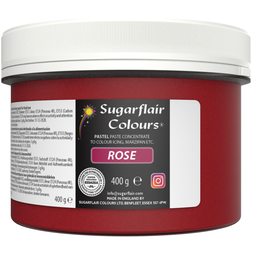 Sugarflair Pastel Paste Colour – Rose 400g – SugarFlair