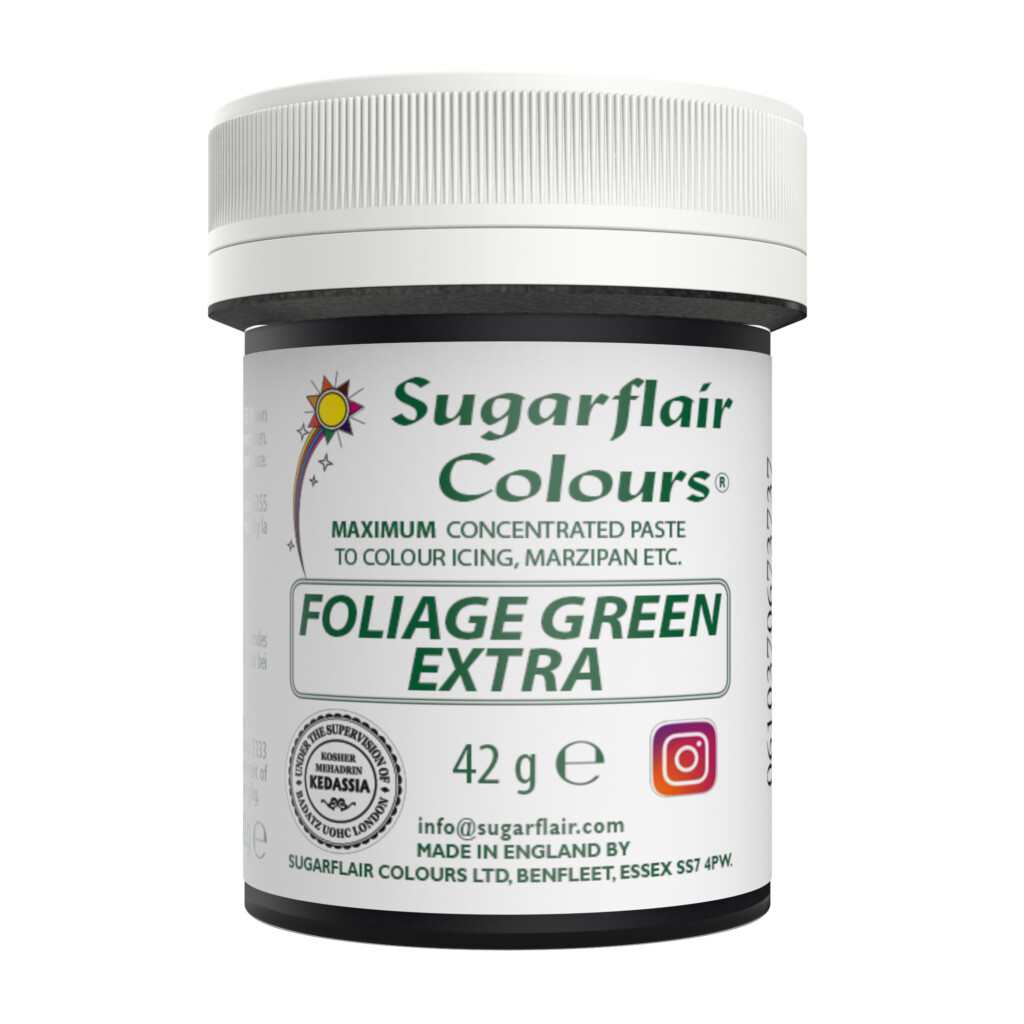 Sugarflair Max Concentrate Paste Colour – Foliage Green Extra 42g ...