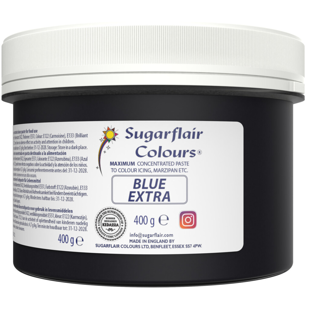 Sugarflair Max Concentrate Paste Colour – Blue Extra 400g – SugarFlair
