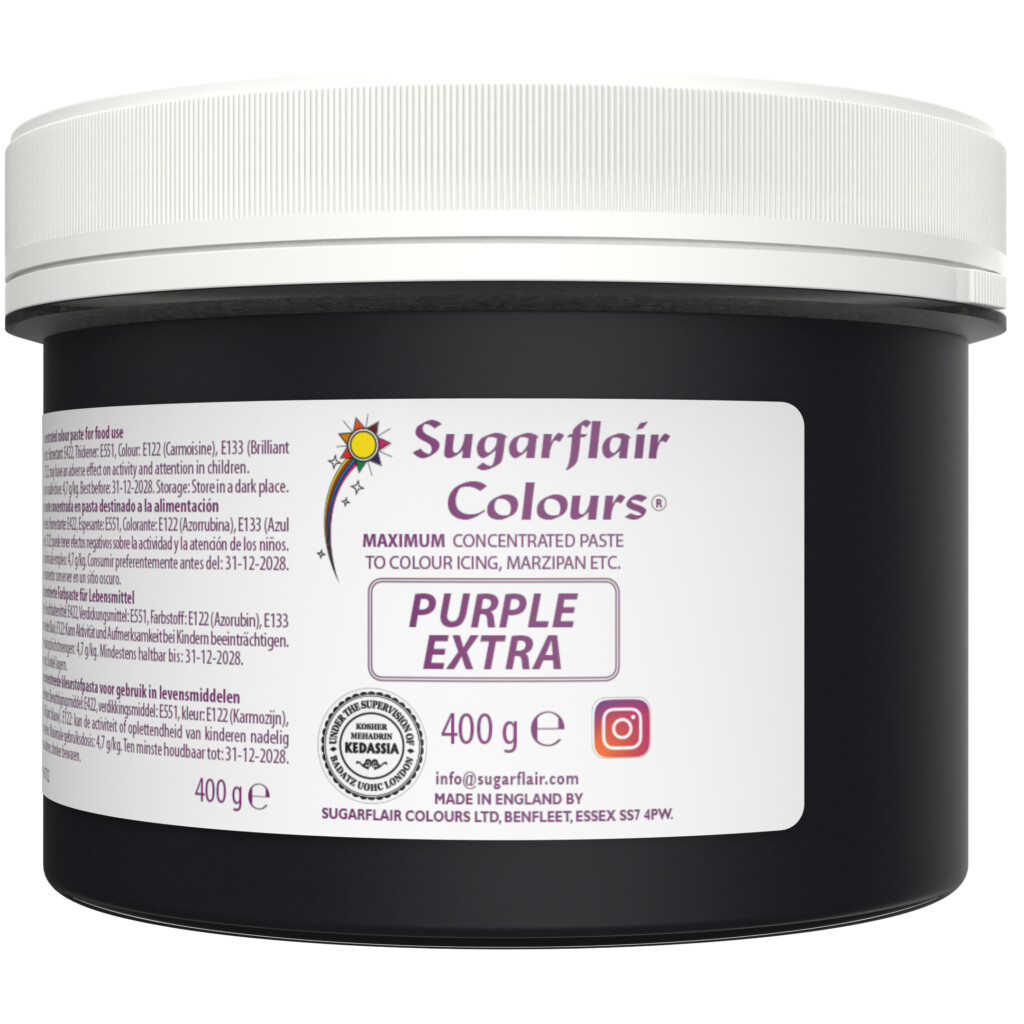 Sugarflair Max Concentrate Paste Colour – Purple Extra 400g – SugarFlair