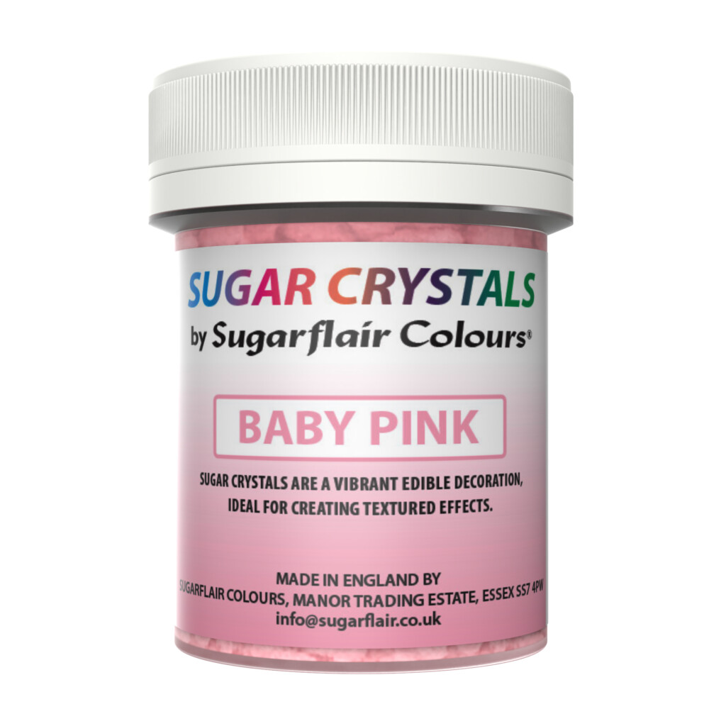 Sugarflair Sugar Crystals – Baby Pink 40ML – Sugar Flair