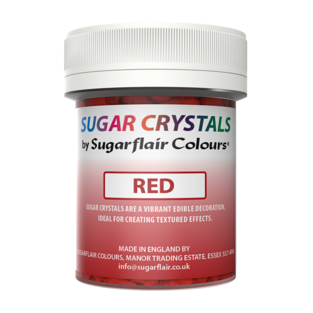 Sugarflair Sugar Crystals – Red 40g – SugarFlair