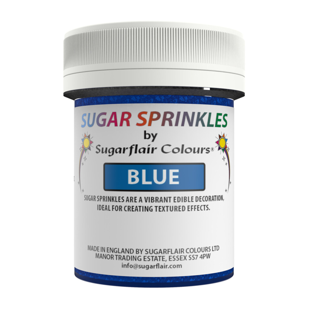 Sugarflair Sugar Sprinkles – Blue 40g – SugarFlair