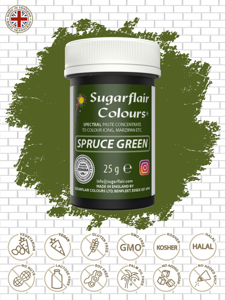 Sugarflair Spectral Paste Colour – Spruce Green 25g – SugarFlair